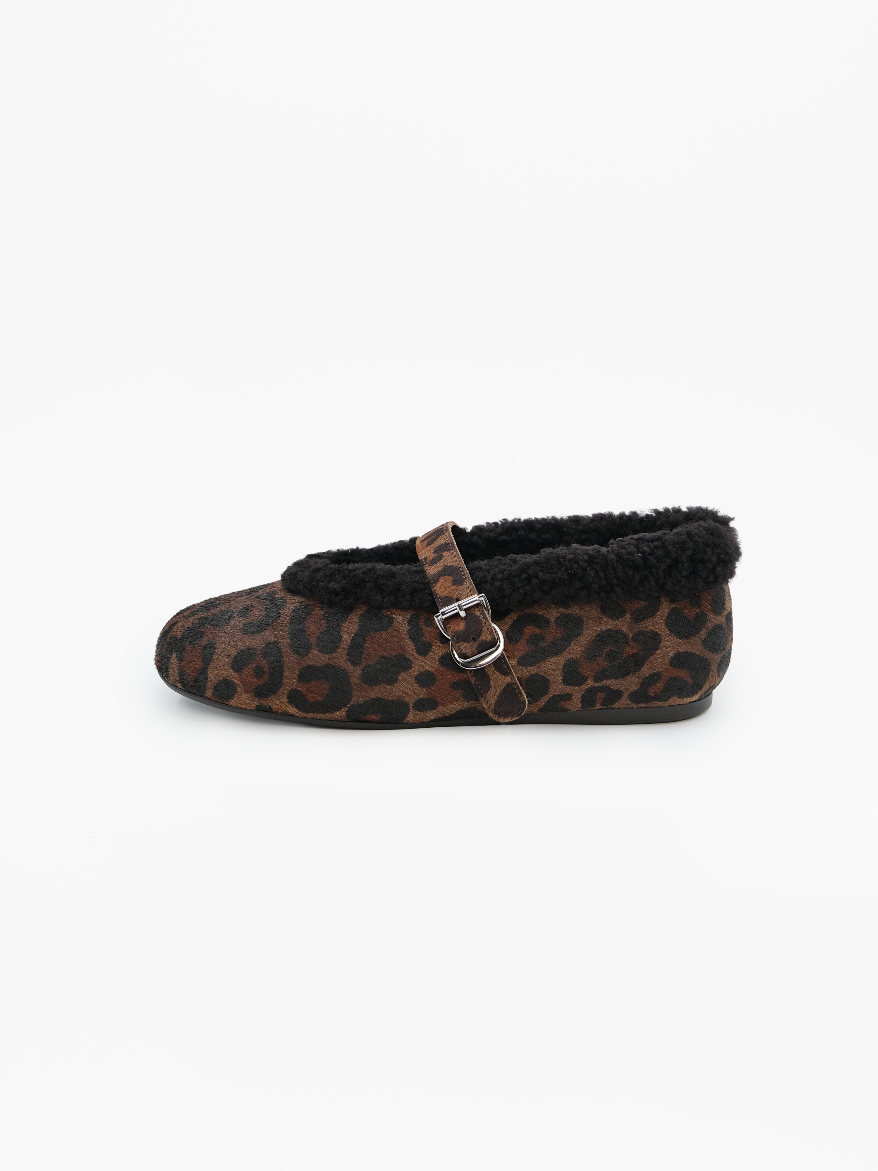 ANOUSH LEOPARD SHEARLING BALLERINA – Toral