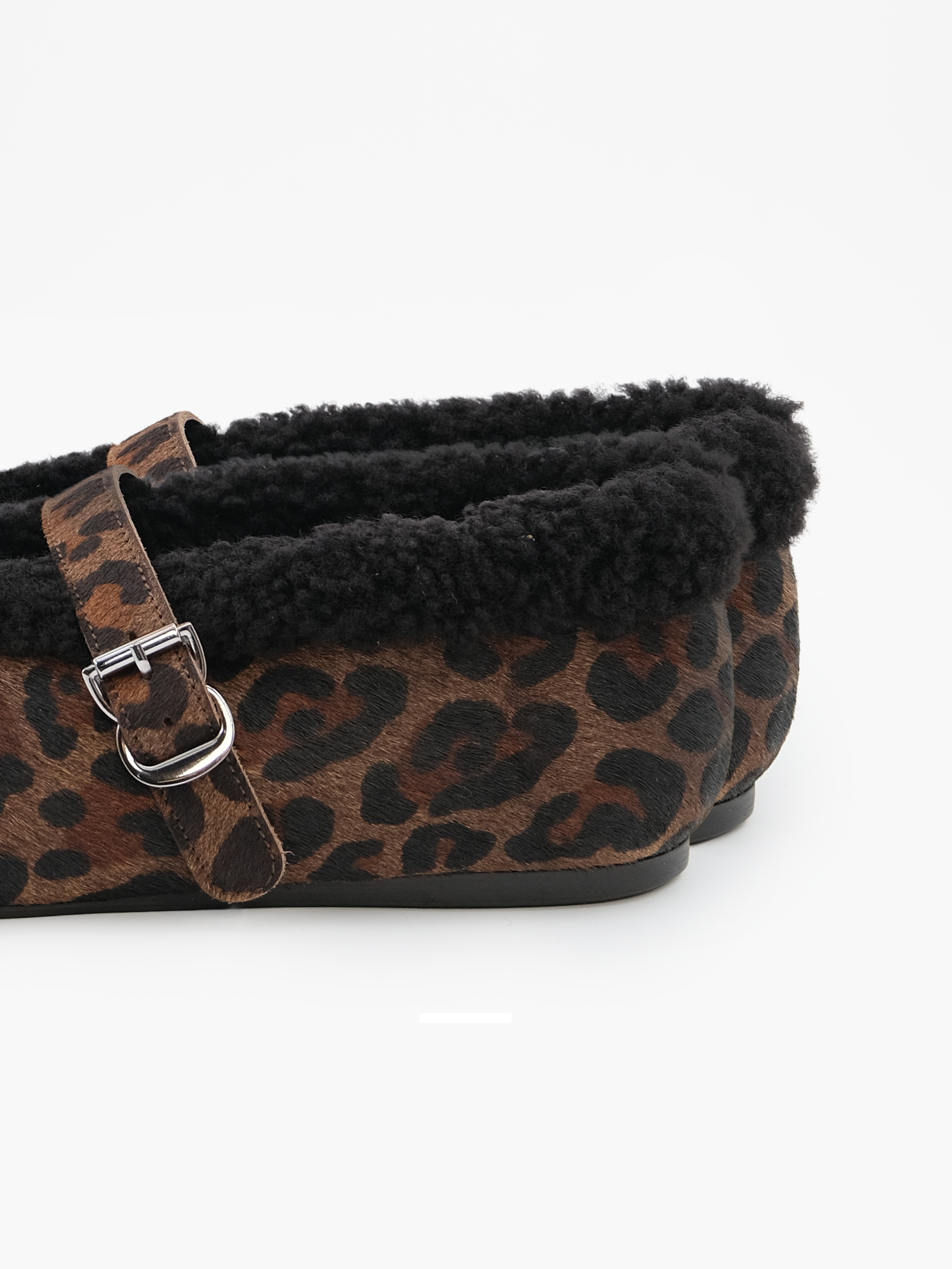 ANOUSH LEOPARD SHEARLING BALLERINA – Toral