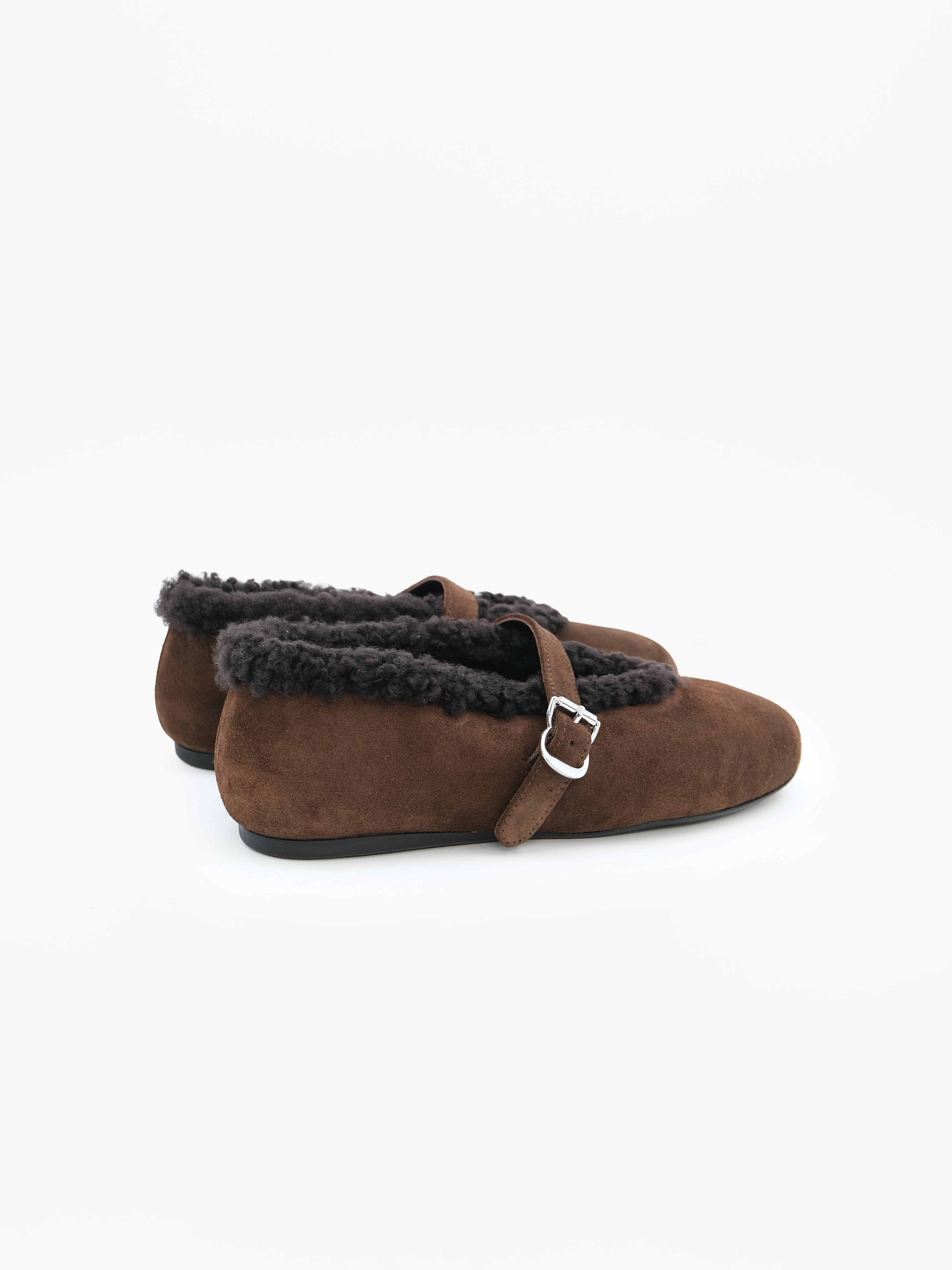 ANOUSH DARK BROWN SUEDE BALLERINA – Toral